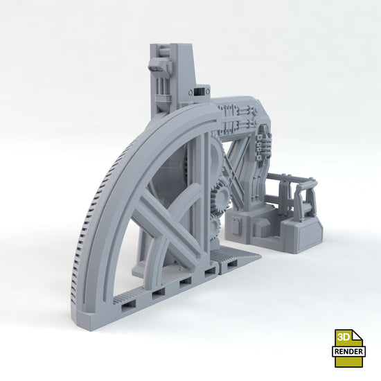 Sci-Fi Outpost Armoured Gate – TabletopTerrain