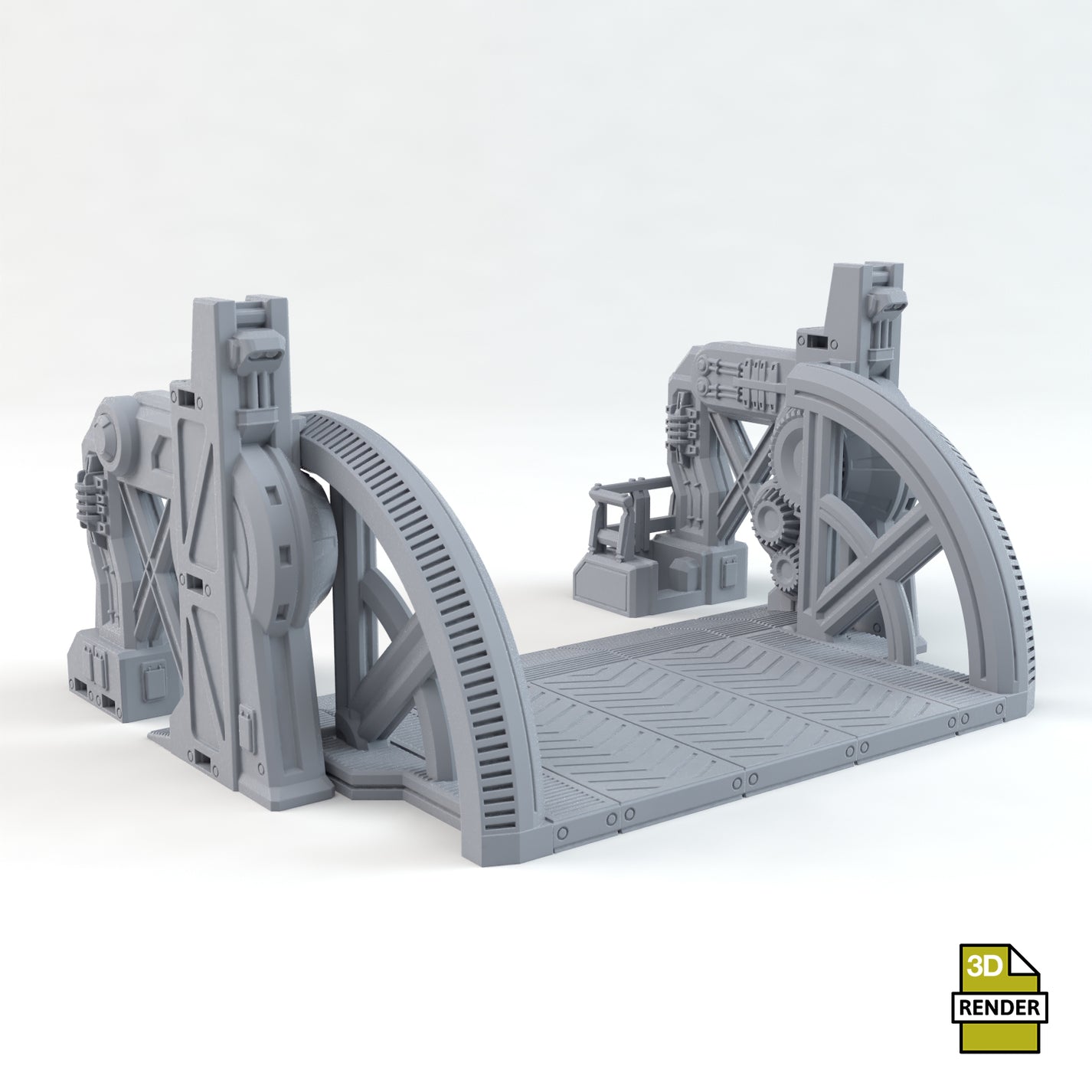Sci-Fi Outpost Basic Gate – TabletopTerrain